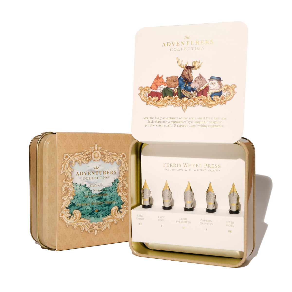 The Adventurers Nib Collection - Flight of 5 — Ferris Wheel Press AU